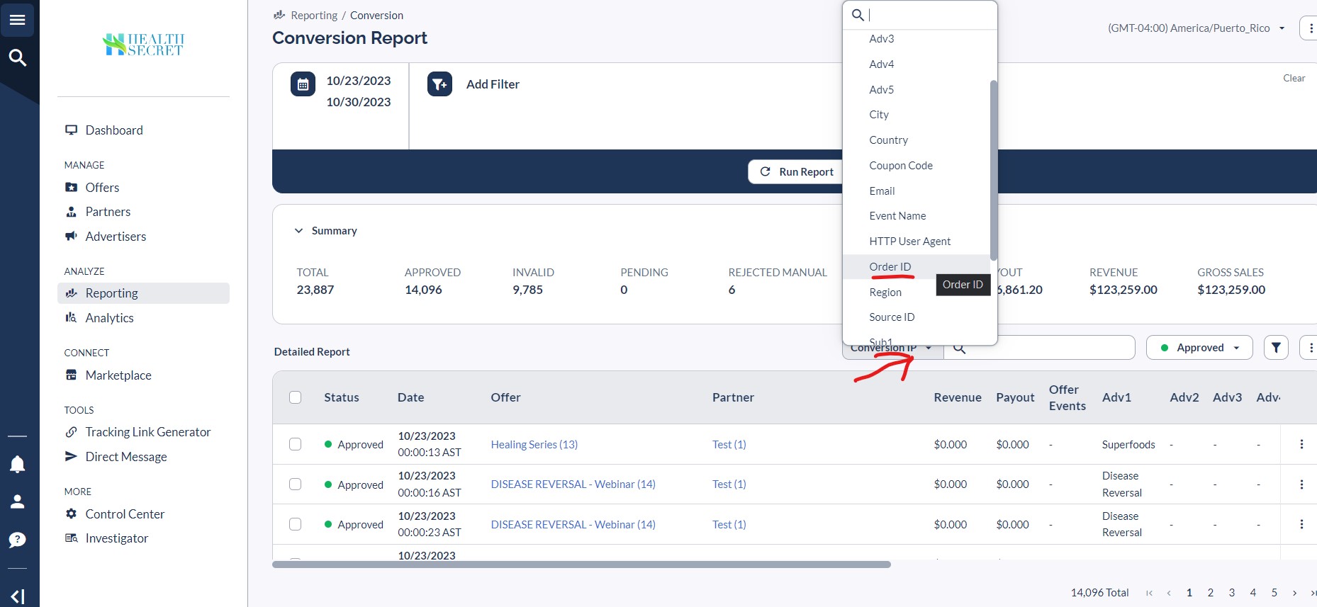 How to reject refunded orders in Everflow – Team Health Secret